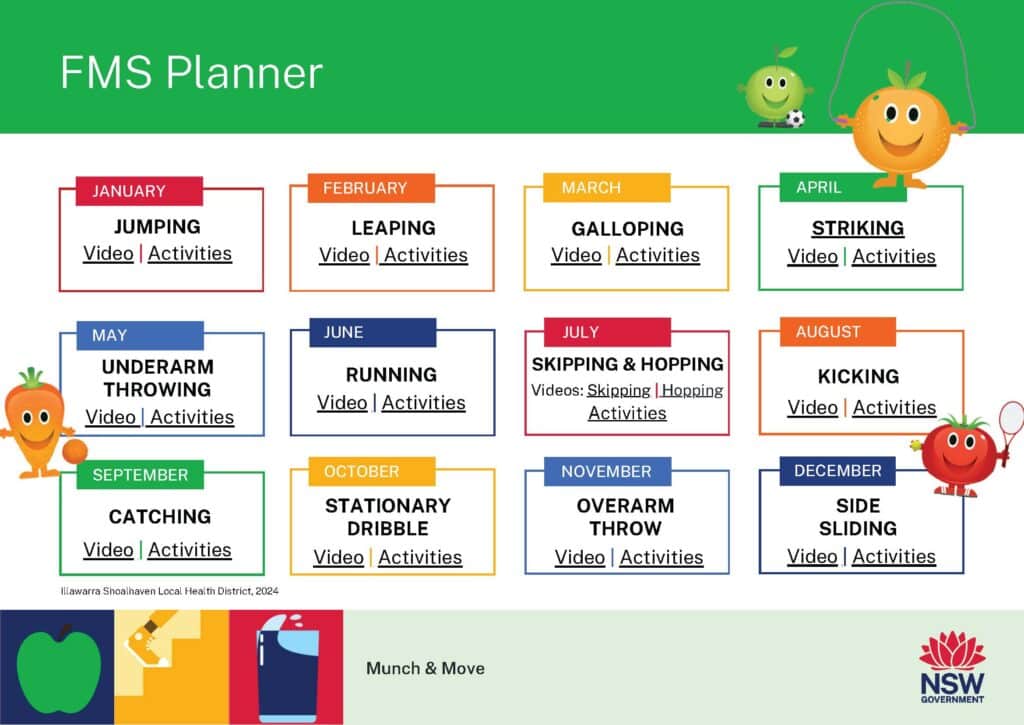 Munch & Move 2025 Calendar Resources