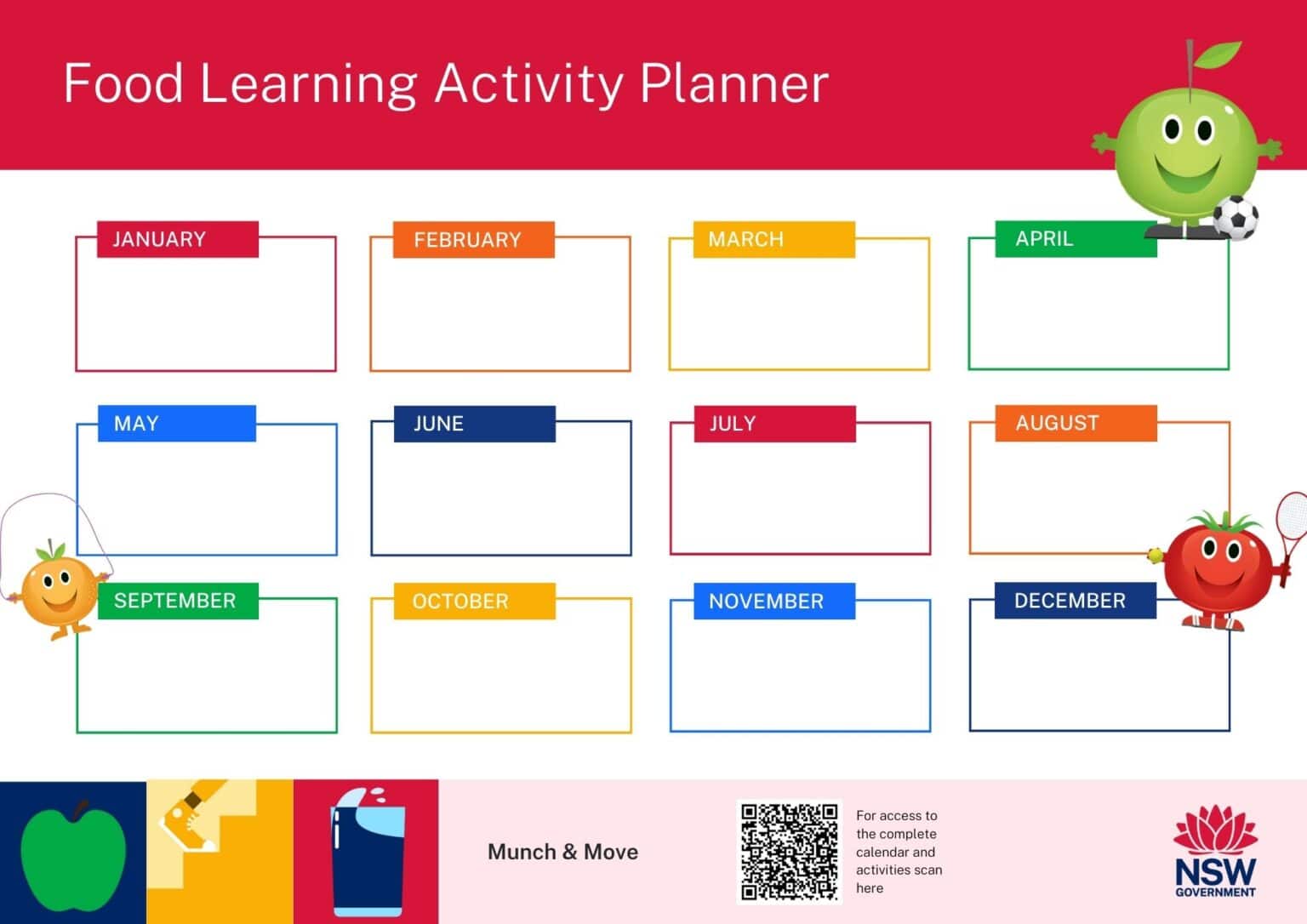 Munch & Move 2025 Calendar Resources