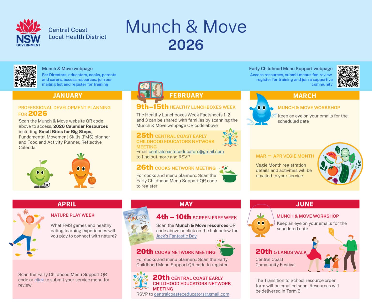 Munch & Move 2025 Calendar Resources